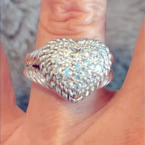 Judith Ripka | Jewelry | Judith Ripka Diamonique Sterling Silver Heart ...